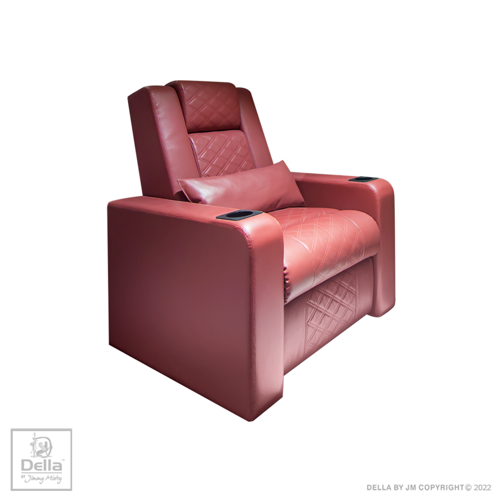 Entertainment Single Motor Maroon Recliner – Inox Model | Home Furniture